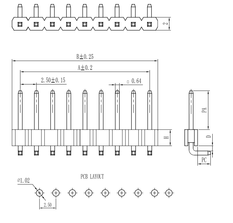 PIN2.5-015_PIN_CONNECTOR_PRODUCTS_Dongguan Yanghan Industrial Co., Ltd.